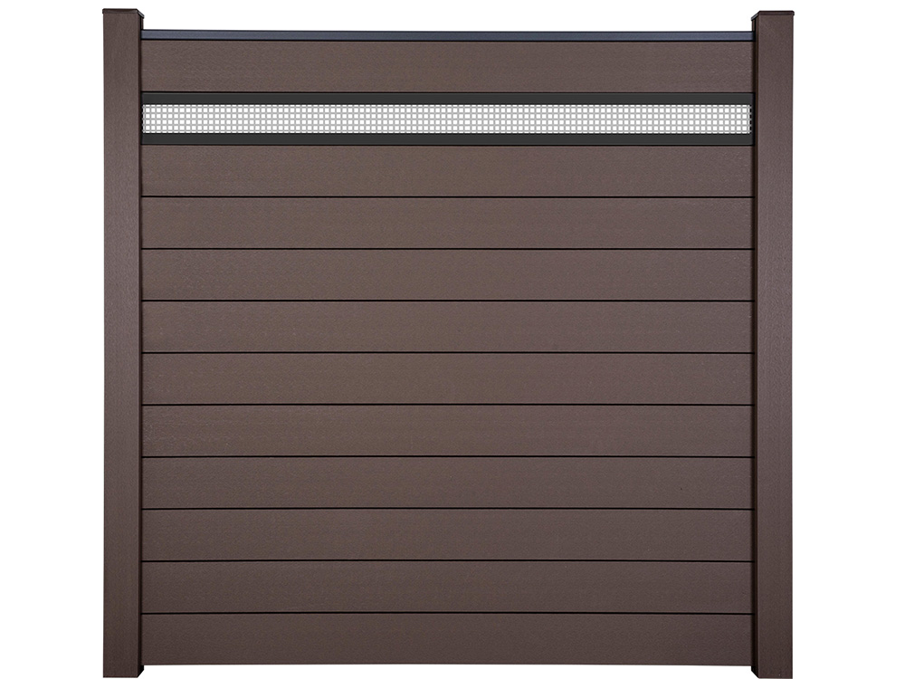 KAHRS Solid BPC-Zaunset, Terra, mit Lochblech 15 cm, 1,9x180x180 cm ...